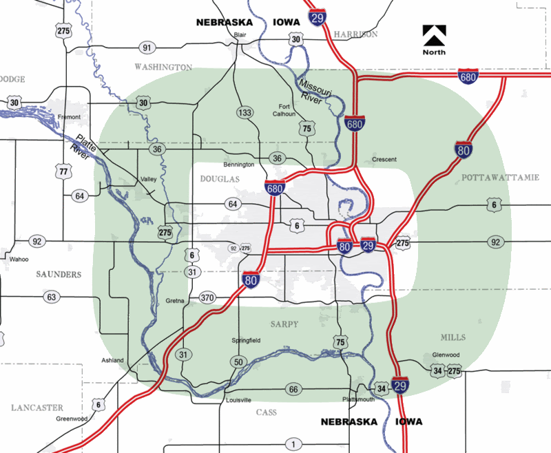 Omaha Roads - Nebraska - UrbanPlanet.org